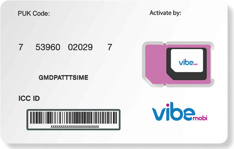 Activate My SIM-Vibe Mobi